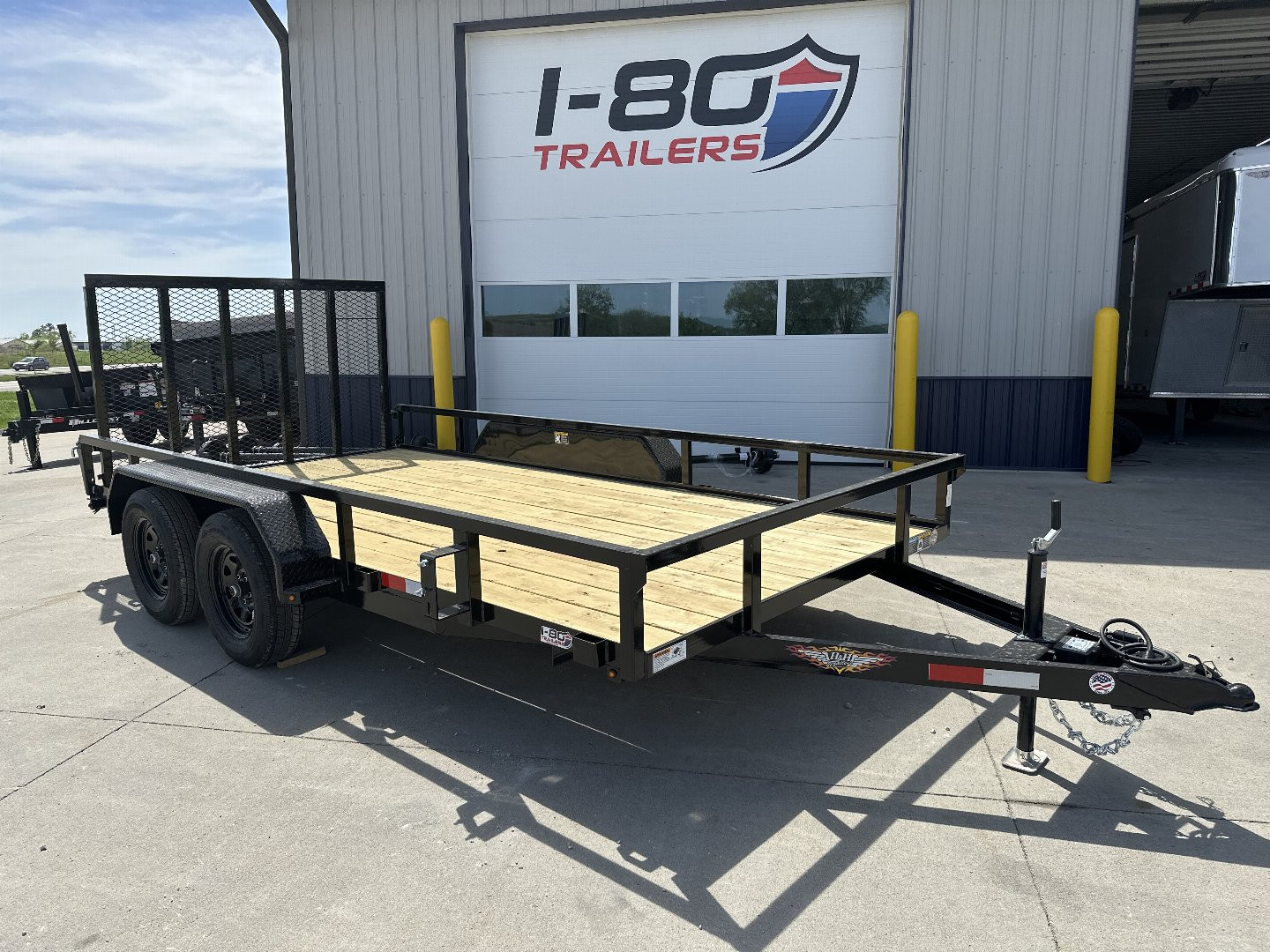 New 2025 H&H 82"x14' 7k Rail Side Utility Trailer