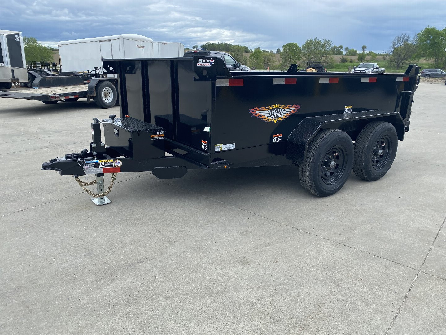 New 2025 H&H 76"x10' 10k Utility Dump Trailer