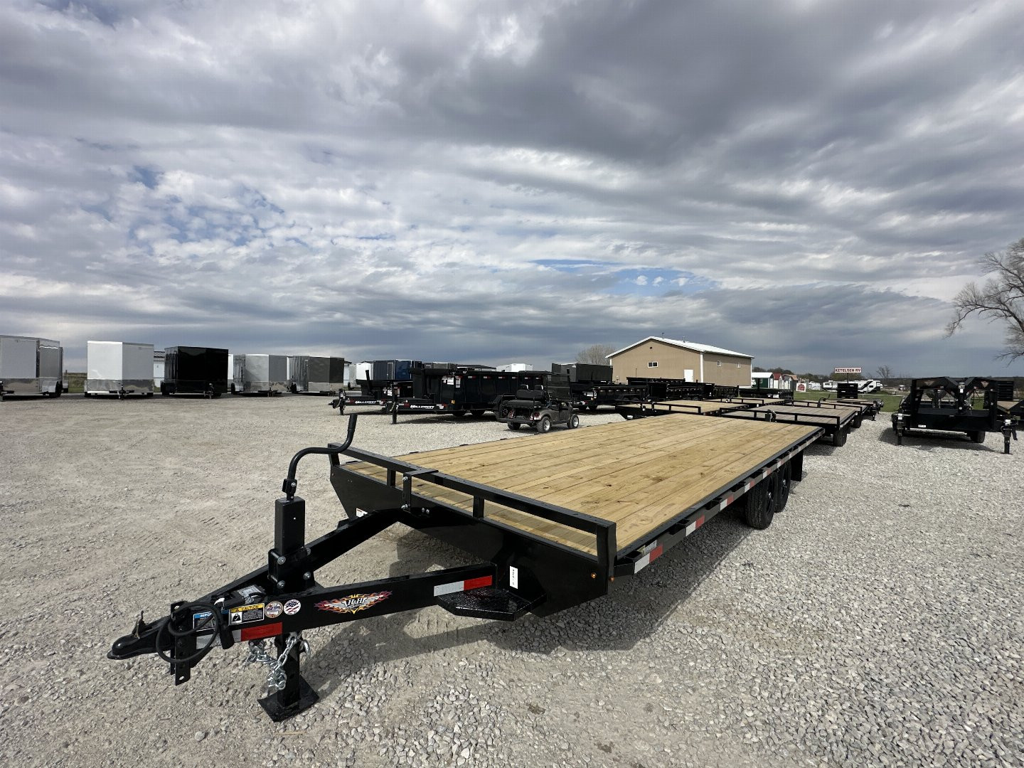 New 2025 H&H 102"x24' 14k Standard Duty Bumper Pull Deckover Trailer ...