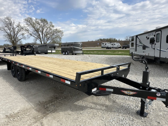 New 2025 H&H 102"x24' 14k Standard Duty Bumper Pull Deckover Trailer