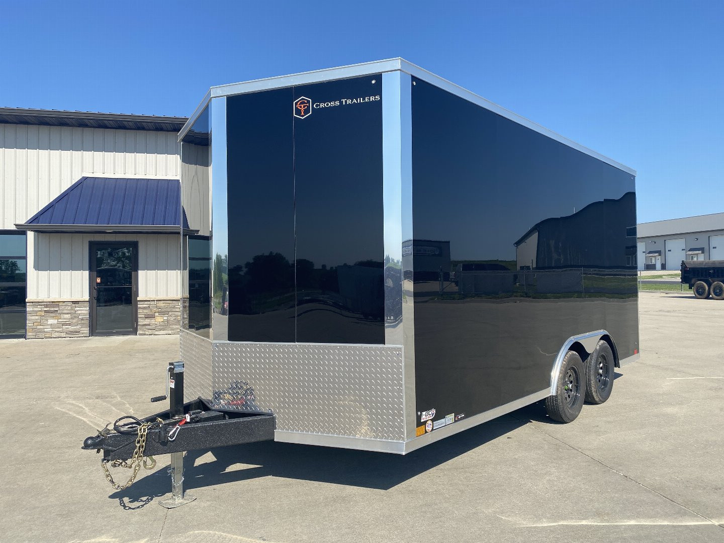 New 2025 Cross Black 8.5'x16' 7k Alpha Flat Top V-Nose Enclosed Cargo ...