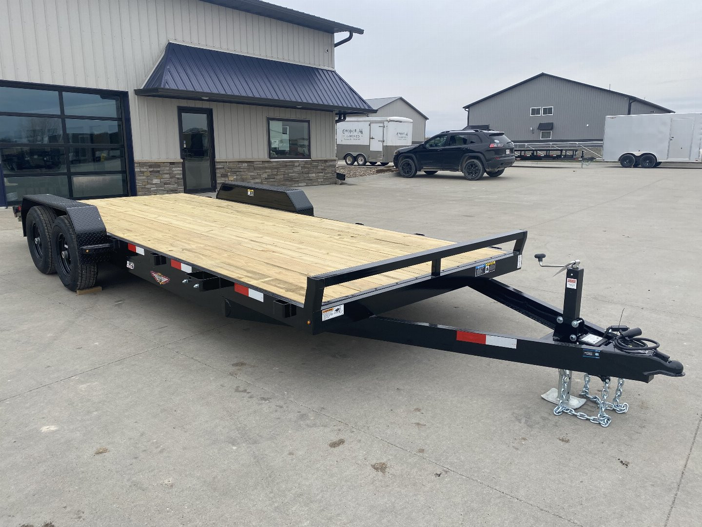 New 2025 H&H 82"X18'+2' 7k Car Hauler Trailer