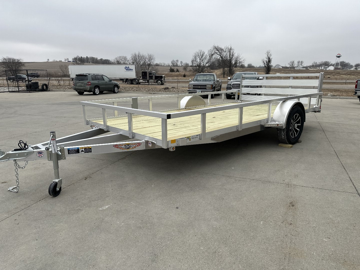 New 2025 Aluminum H&H Trailers 82"x14' 3k Rail Side Utility Trailer