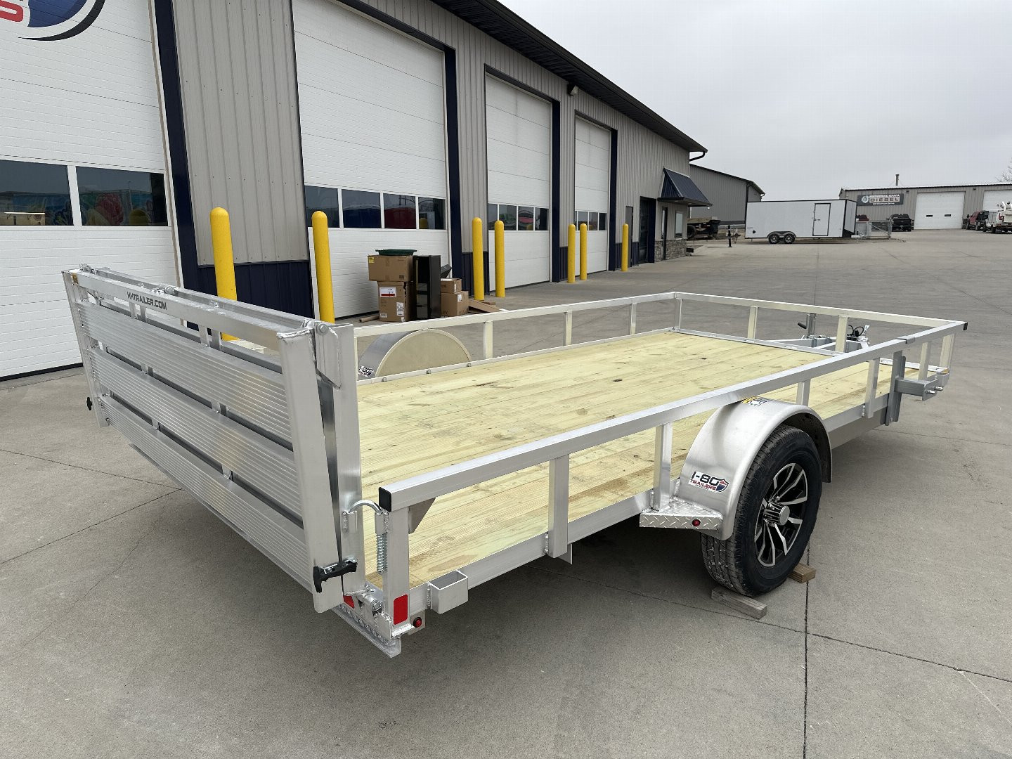 New 2025 Aluminum H&H Trailers 82"x14' 3k Rail Side Utility Trailer