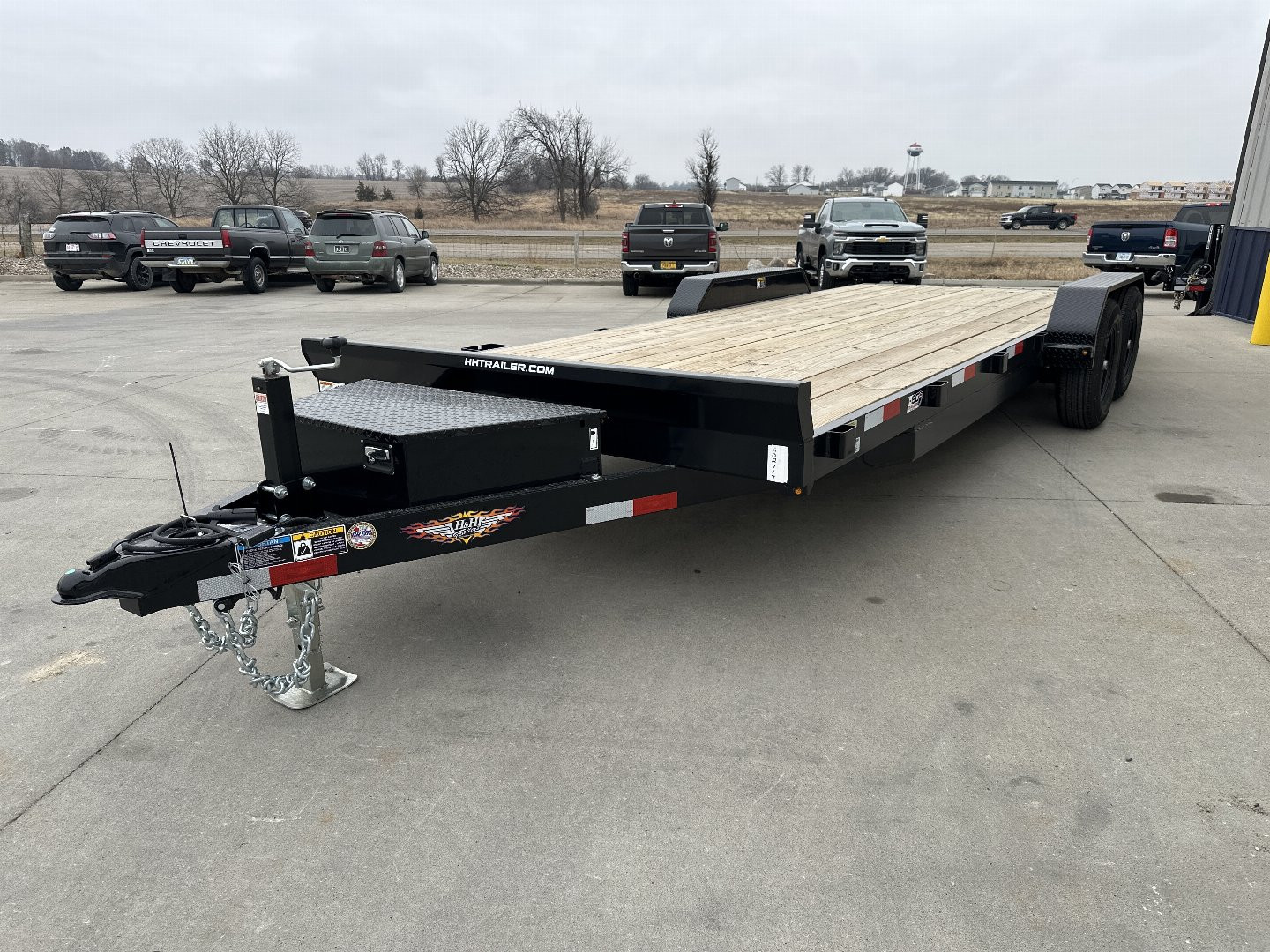 New 2025 H&H Trailers 82"x18'+2' 10k Car Hauler Trailer
