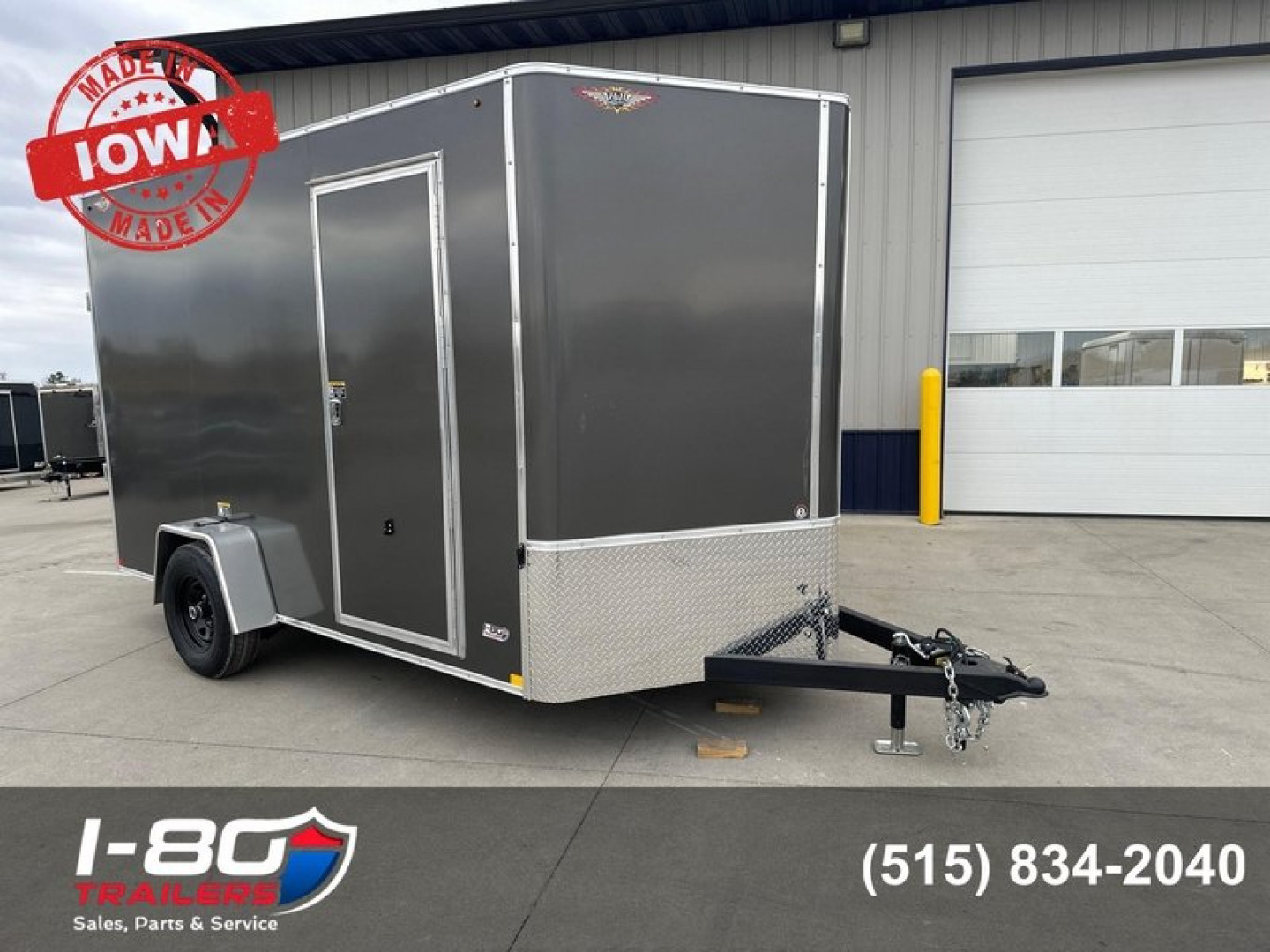 New 2025 H&H Trailers 7'x12' 5k Flat Top V-Nose Enclosed Cargo Trailer ...