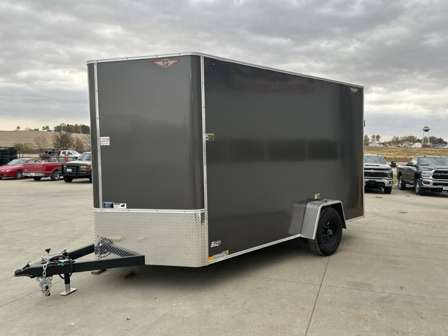 New 2025 H&H Trailers 7'x12' 5k Flat Top V-Nose Enclosed Cargo Trailer