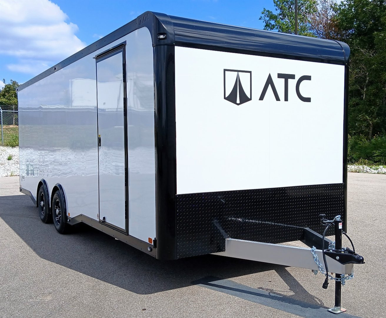 New ATC 8.5 x 24' White Car Hauler / Racing Trailer w/ Spare, Aluminum ...