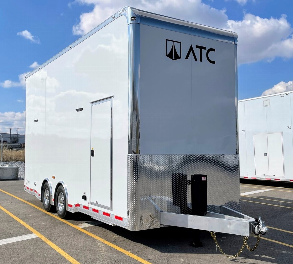 New ATC 8.5 x 22 Aluminum Stacker Trailer, Tilt Lift, Hydraulic Jack ...