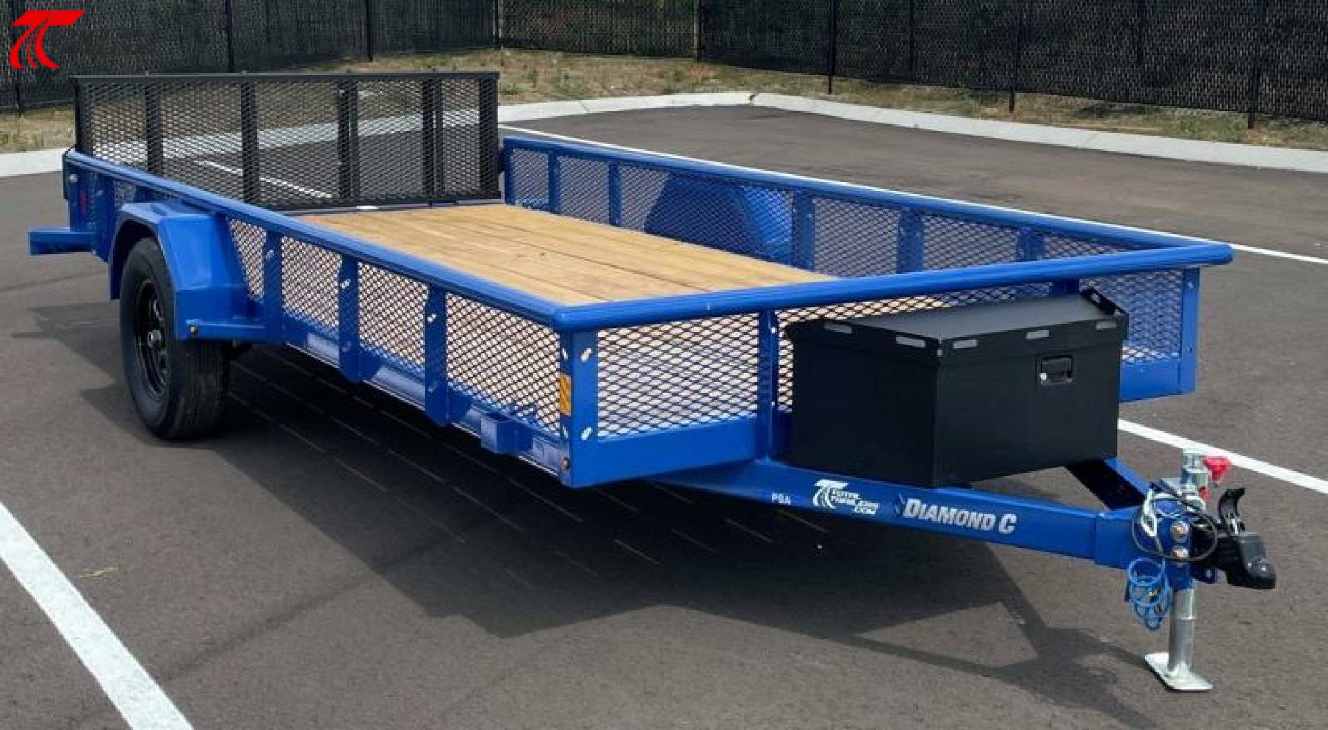 New Diamond C PSA 14' x 77" Premium Utility Trailer, Tool Box, Spare ...