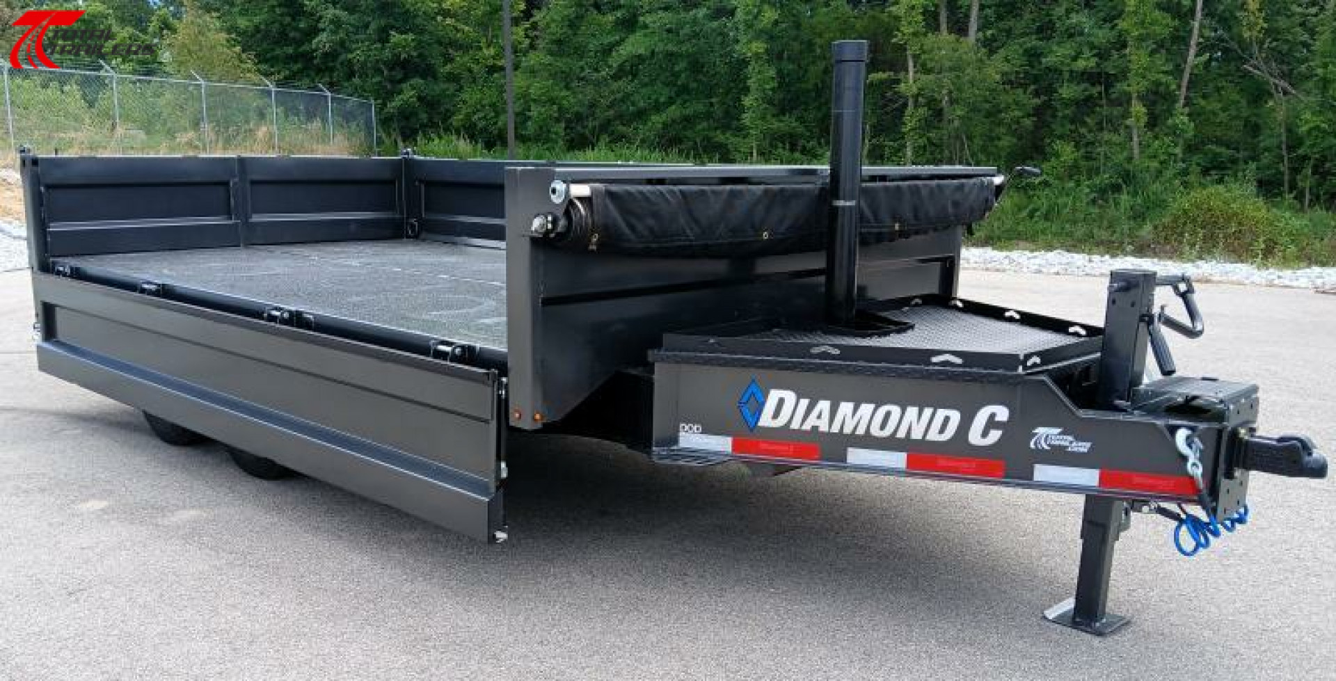 New Diamond C DOD 14' Deck Over Dump Trailer 18,000LB, Spare, 7ga Floor