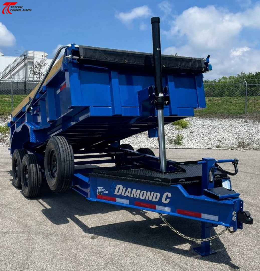 New Diamond C 14' Dump Trailer 14,900LB, Straight Axles, Board Brackets ...