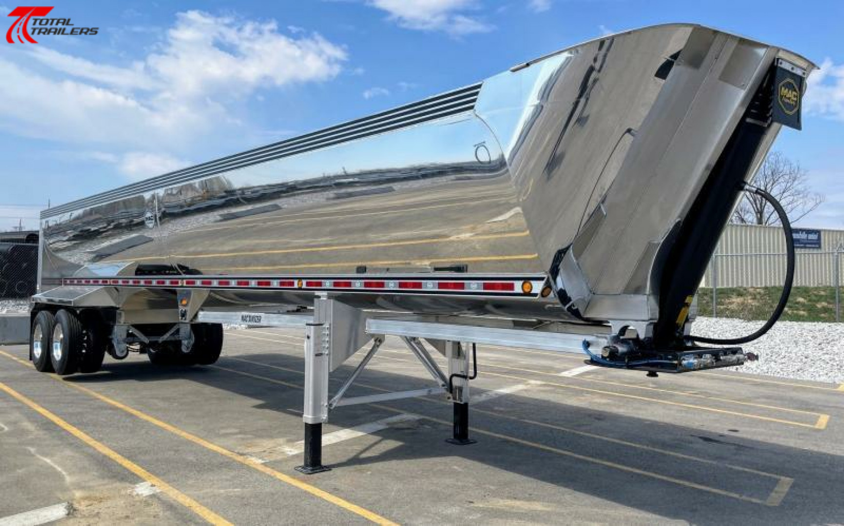 New $2,200/ MONTH 2025 MAC 40' Half Round Dump Semi Trailer for Sale or ...