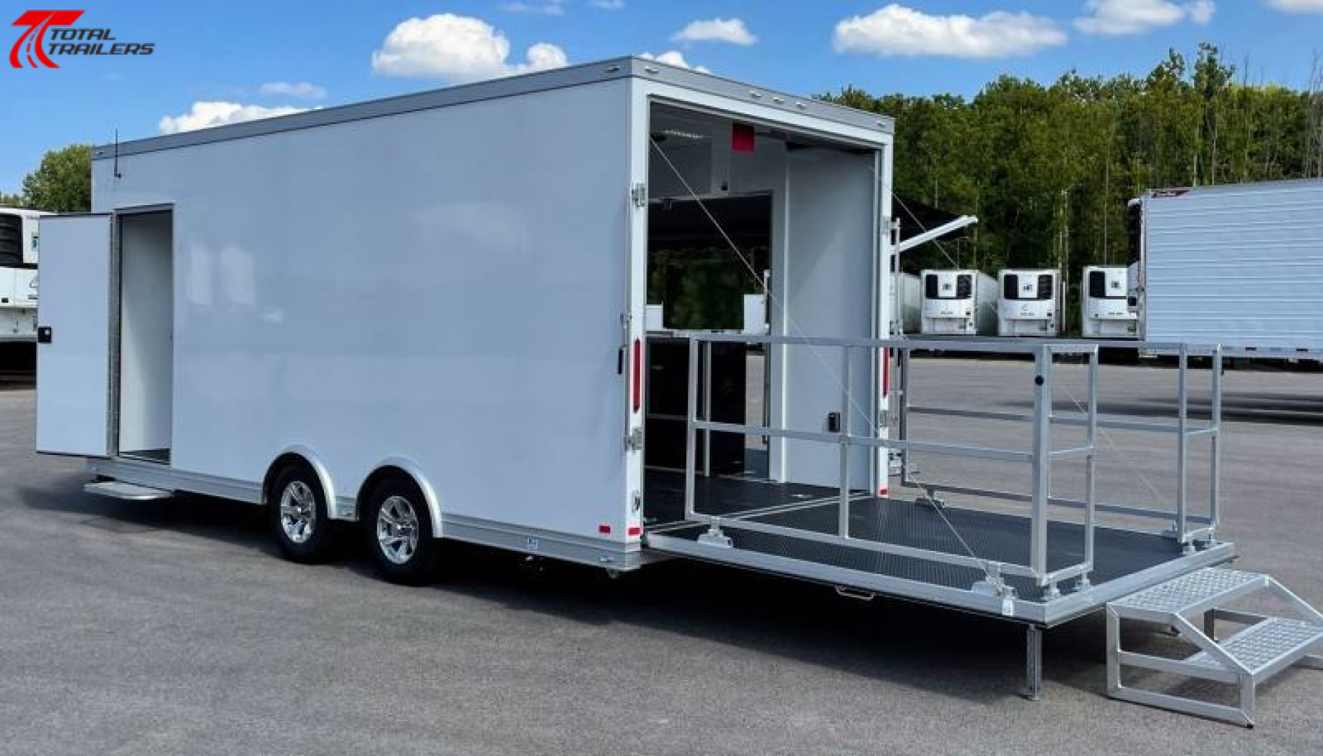 New 24' Mobile Marketing Stage Trailer w/ 2 Stages, Walk on Roof