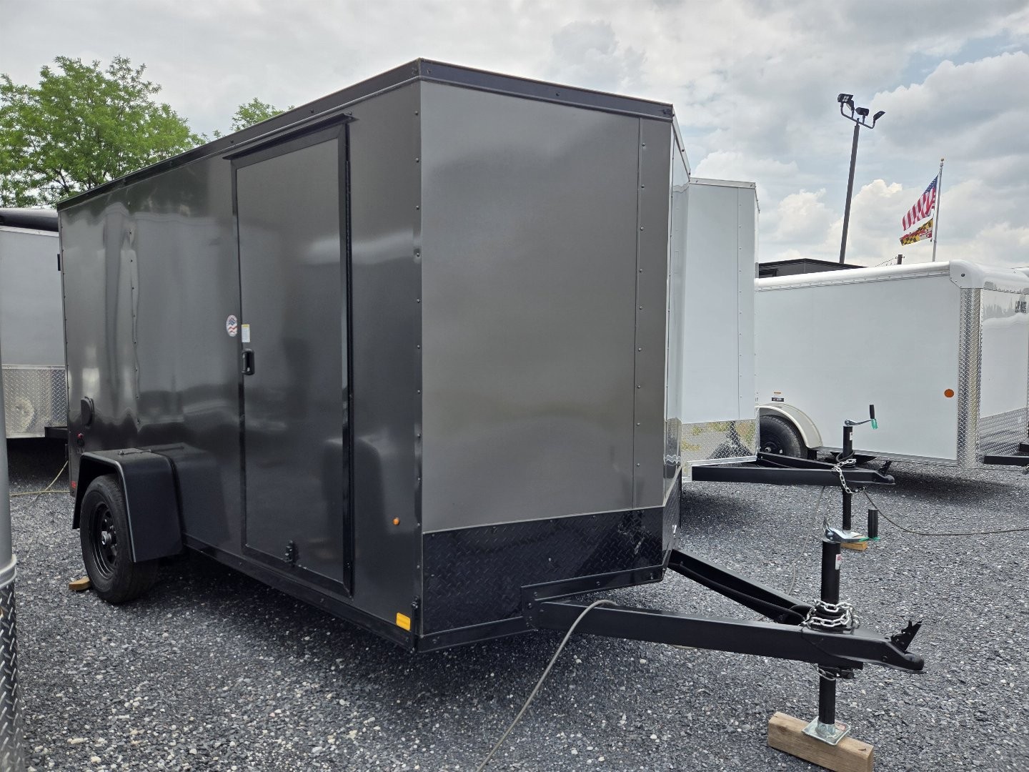 New 6 x 12 Look ST DLX V-Nose Cargo Trailer, 3K GVWR ***Charcoal w ...