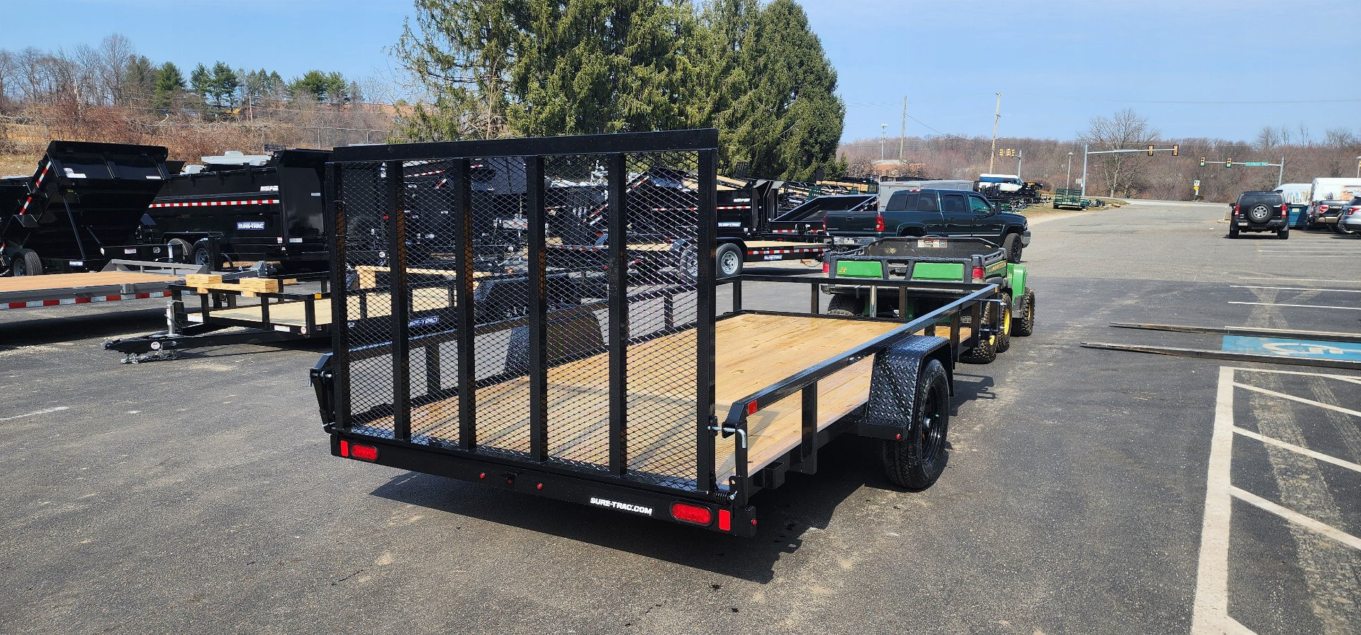 New 7 x 14 Sure-Trac Tube Top Utility Trailer 3k