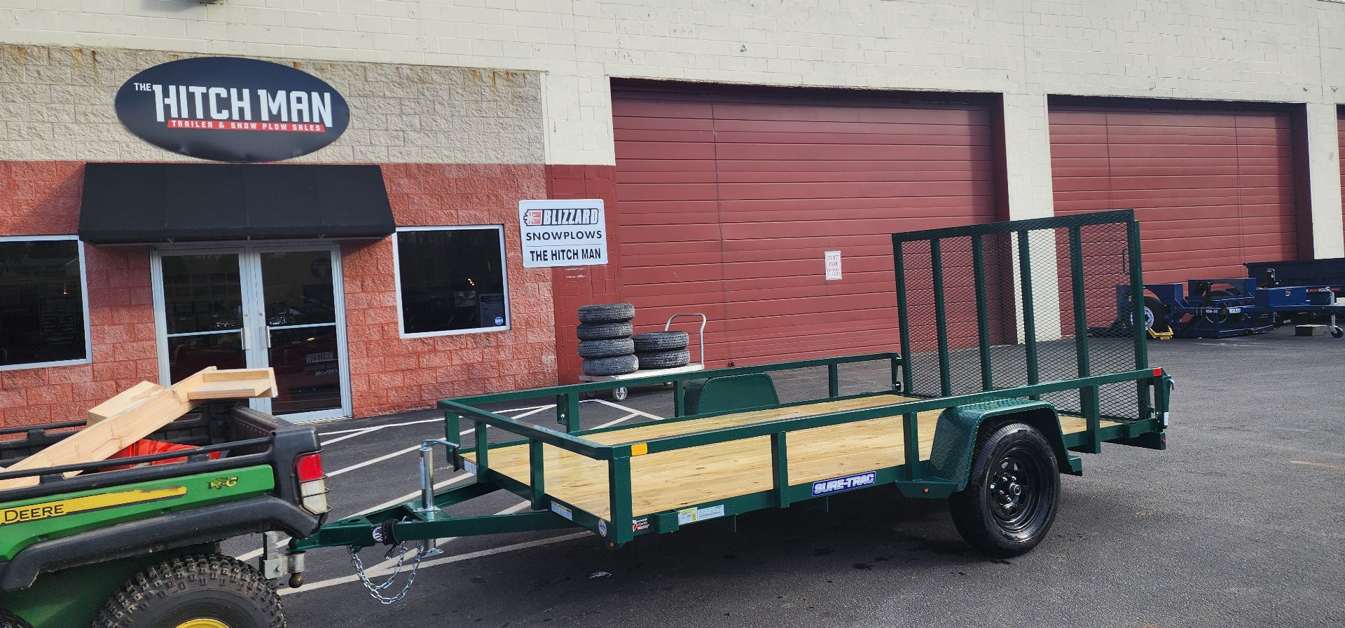 New 7 x 12 Sure-Trac Tube Top Utility Trailer 3k***GREEN“2025 ...