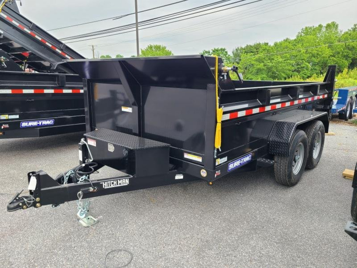 New 7 x 12 Sure-Trac Scissor Hoist HD Dump Trailer, 12k GVWR w/Tarp Kit ...