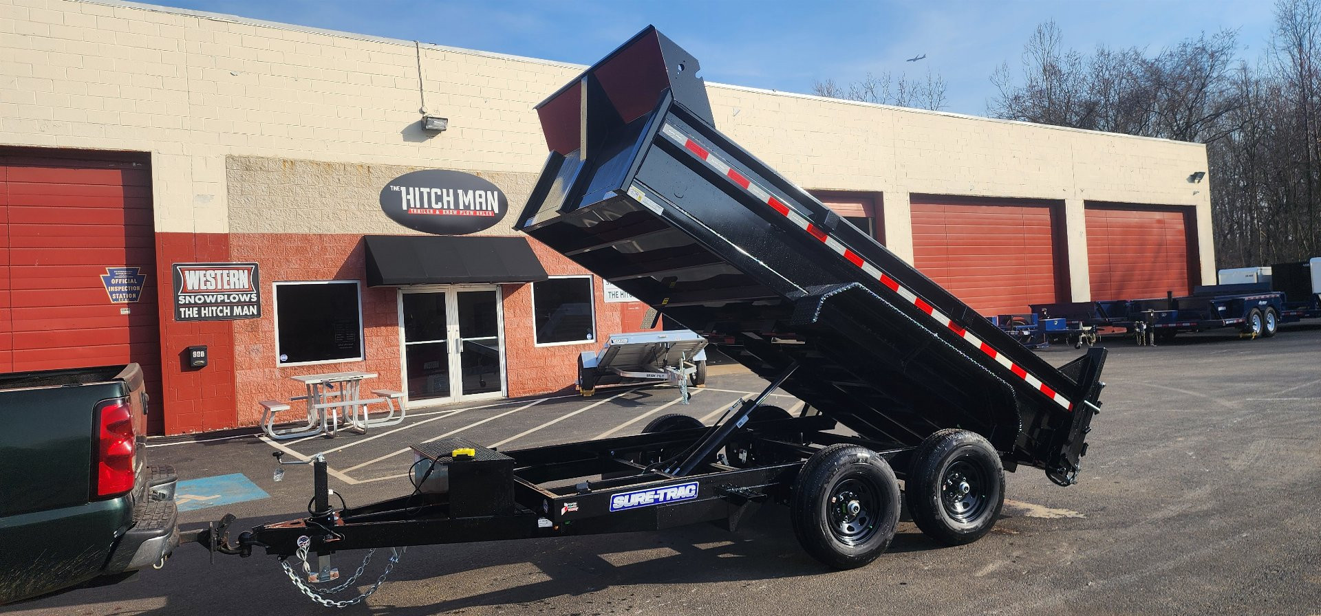 New 6 x 12 Sure-Trac Low-Pro Single Ram Dump Trailer 10k**Stabilizer ...