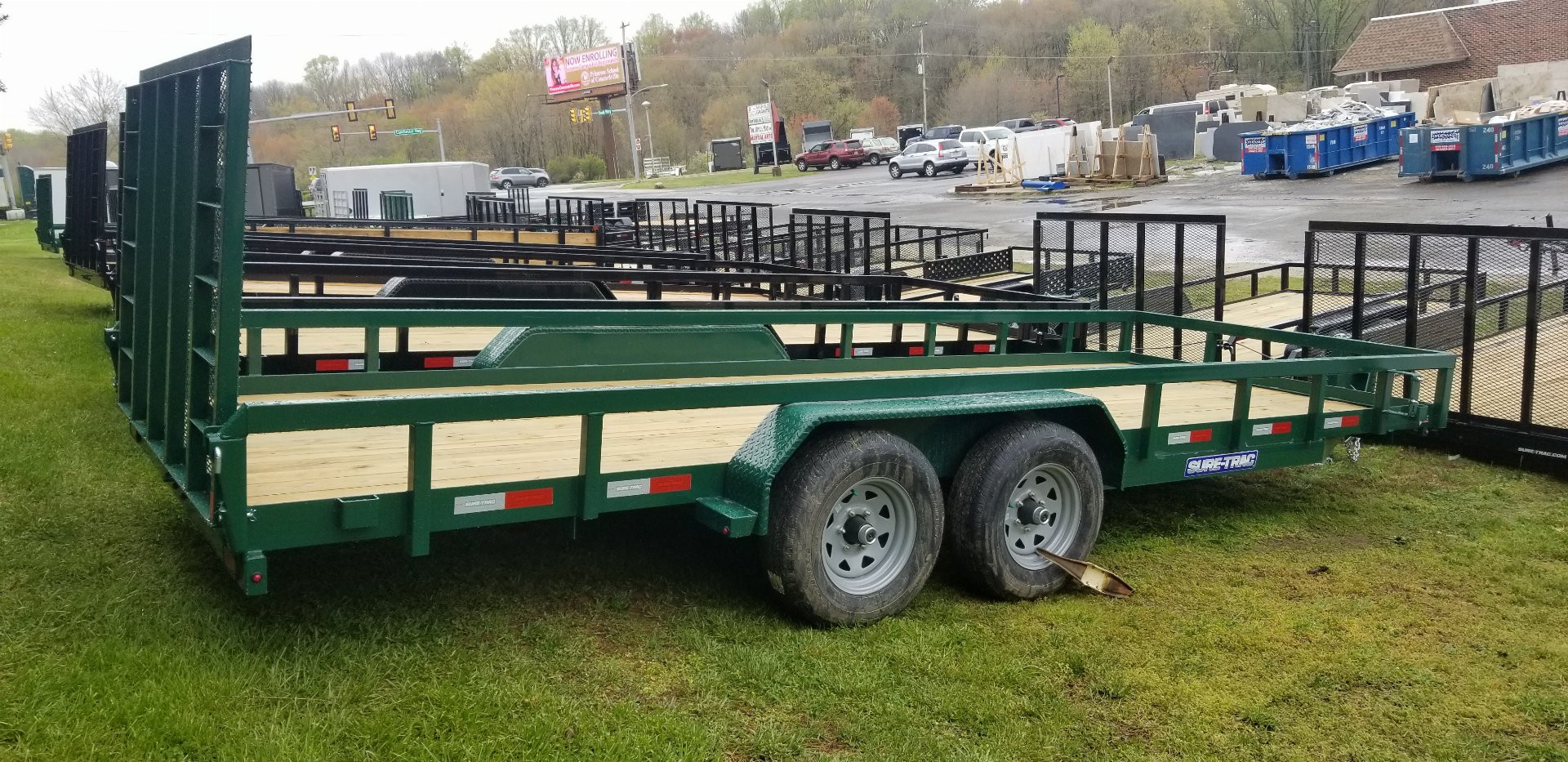 New 7 x 20 Sure-Trac Tube Top Utility Trailer 10k ** GREEN“2025 ...