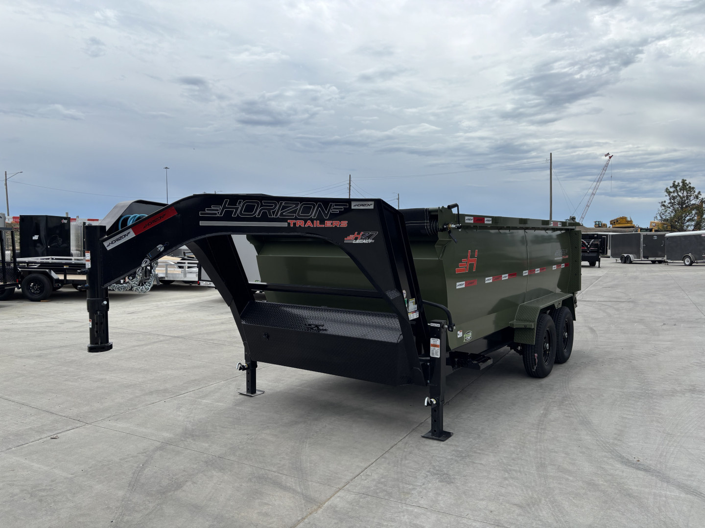 New NEW 2025 Horizon Gooseneck HZ7 14’ x 83” X 48” Dump Trailer 2-7000 lb axles = 14K