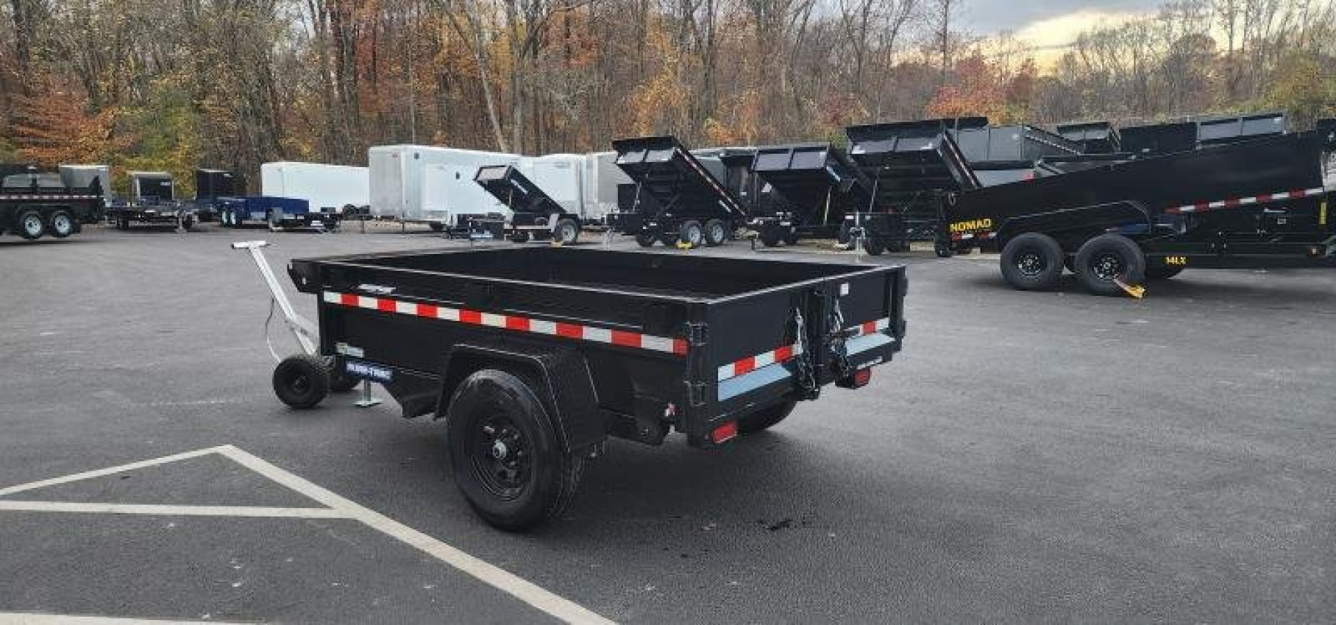 New 5 x 8 Sure Trac Low-Pro Single Ram Dump Trailer 5k