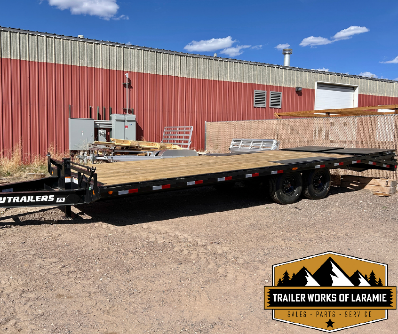New 2025 PJ Trailers 24FT- BP-F8 Deckover Trailer-16K- MONSTER RAMPS