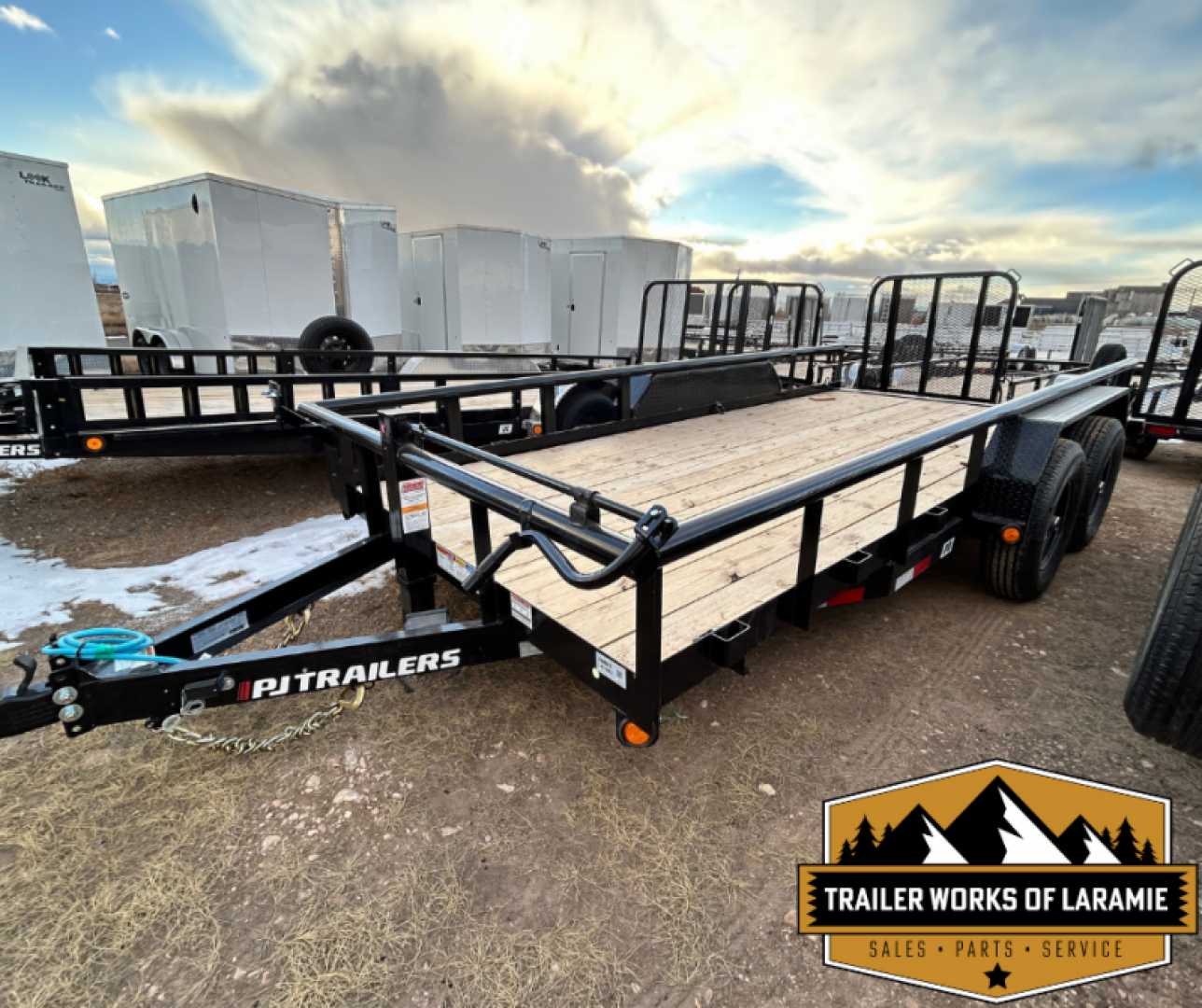 New 2025 PJ P8 ANGLE PIPETOP TRAILER- 7X16 TA 14K for sale in Laramie, WY