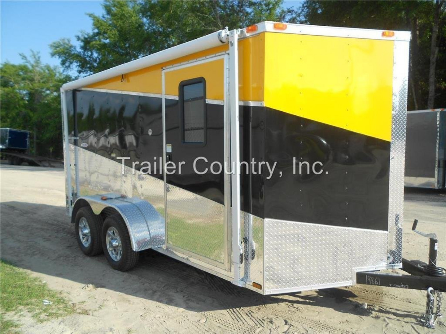 New 2026 7 x 14 V-Nosed Enclosed Cargo Triple Color Motorcycle Trailer ...