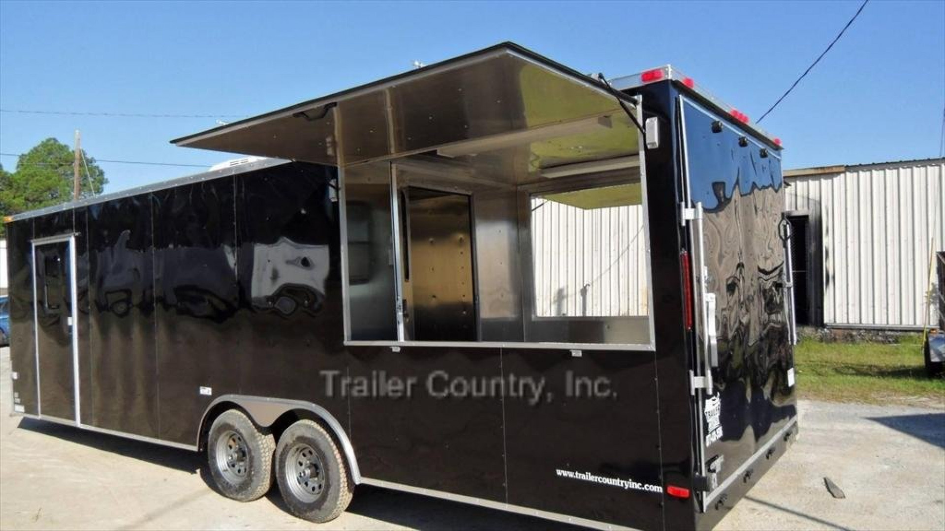 New Brand new 8.5x26 Concession/Food Vending Trailer w/ Rear Cooking ...