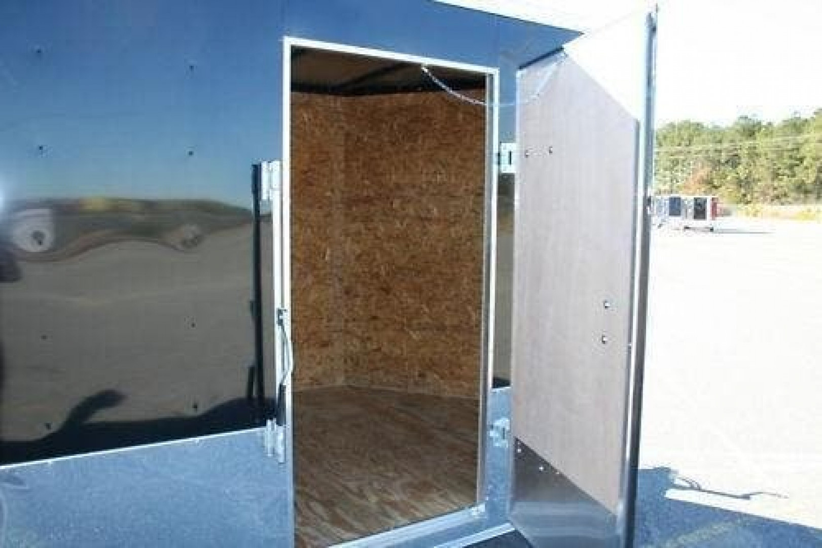 New New 7x16 Tandem Axle, V-Nosed Enclosed Motorcycle Trailer w ...