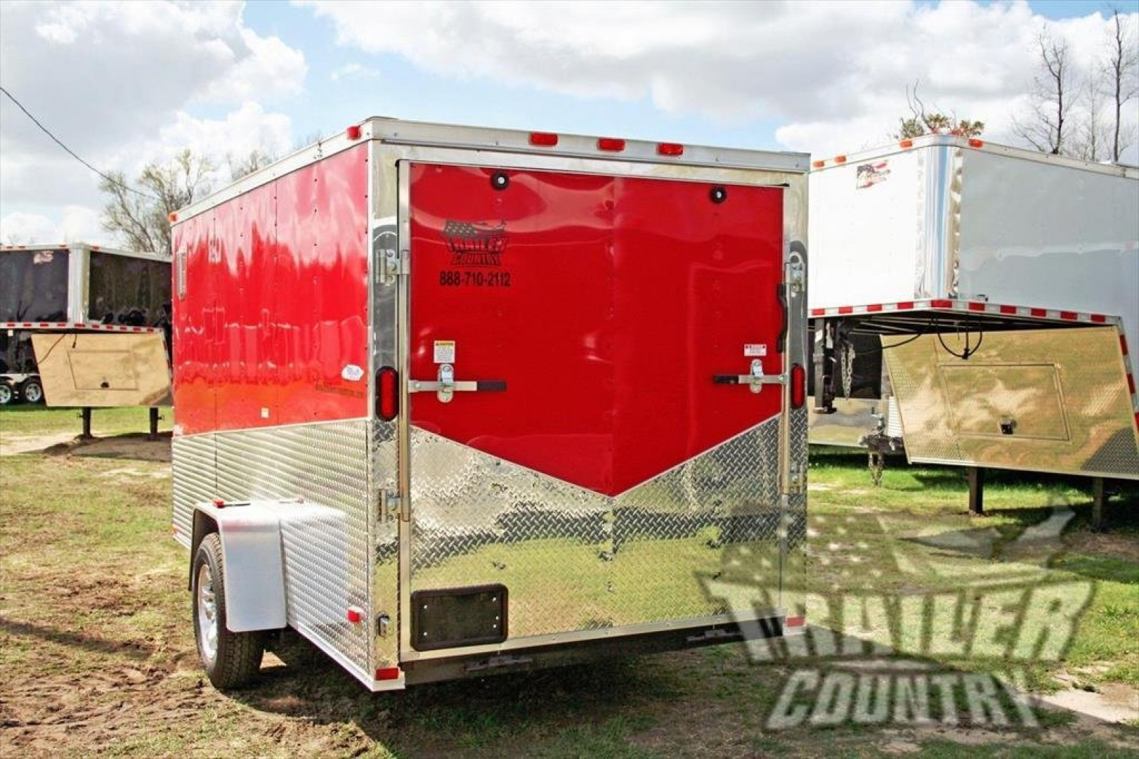 New NEW 6' x 12' Custom Slanted Trim & V-Nose Enclosed Motorcycle Cargo ...