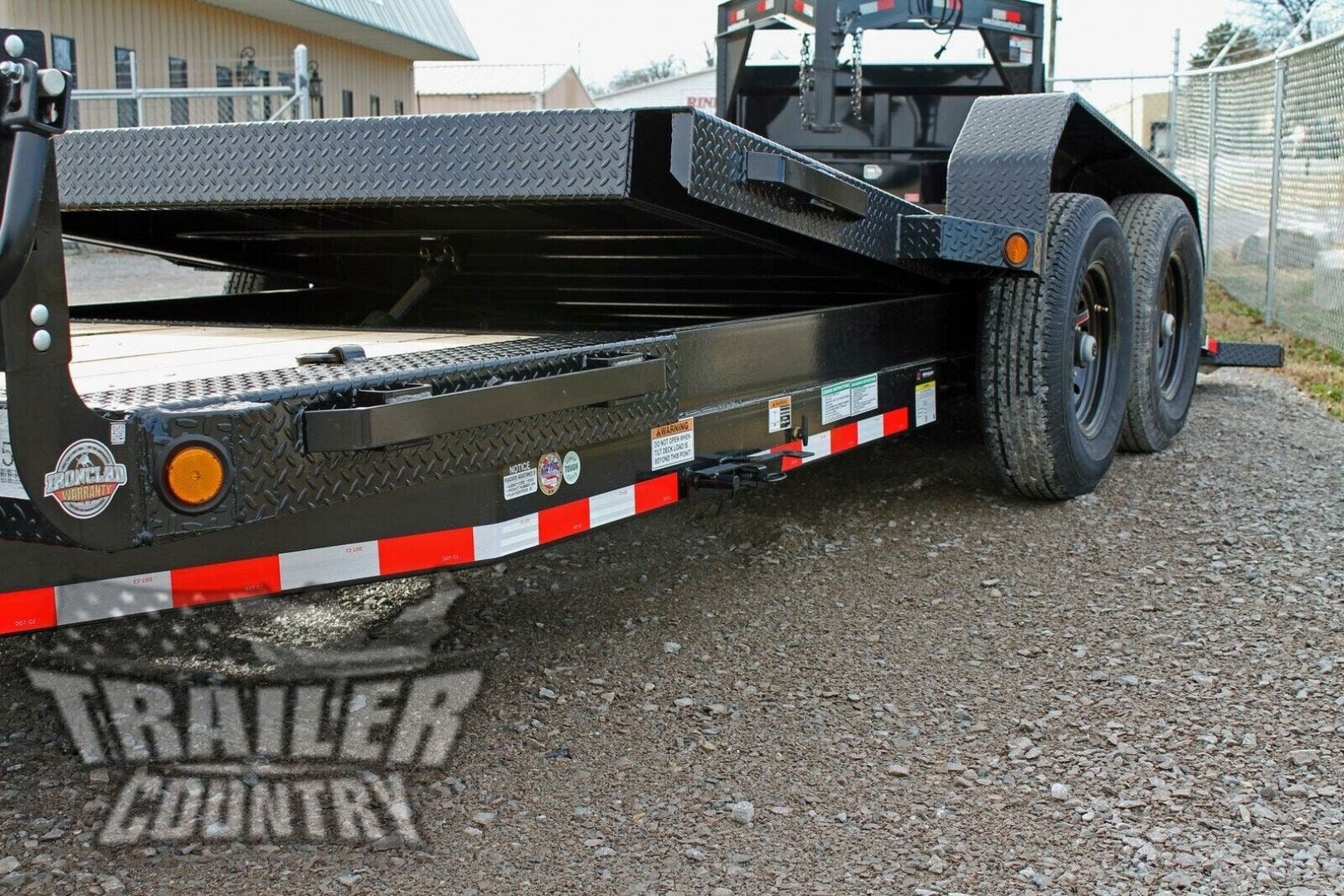 New Brand New 22' Bumper Pull Heavy Duty Flatbed Equipment Hauler Tilt ...