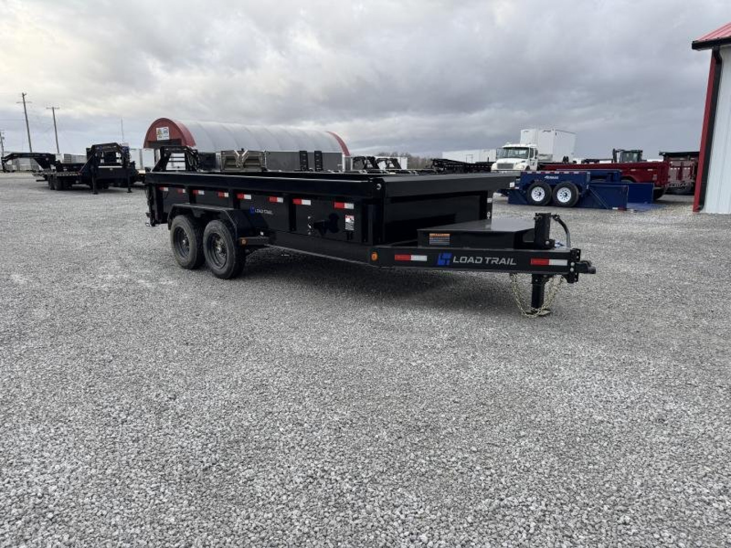 New 2025 Load Trail 83"x16' 16,000# Scissor Lift Dump Trailer
