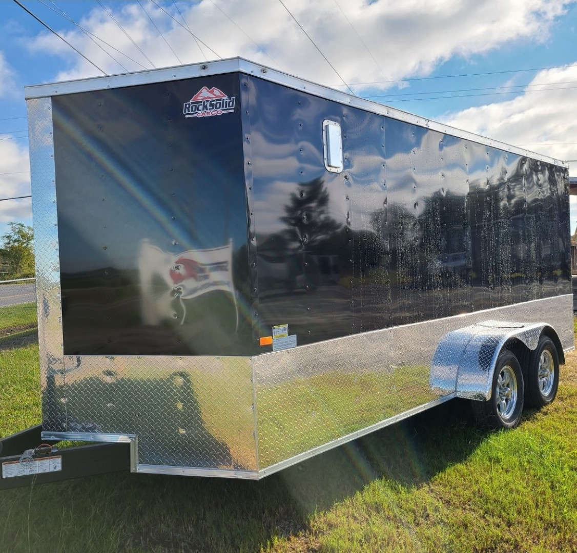 New 2026 Rock Solid Cargo 7x16 Motorcycle Trailer