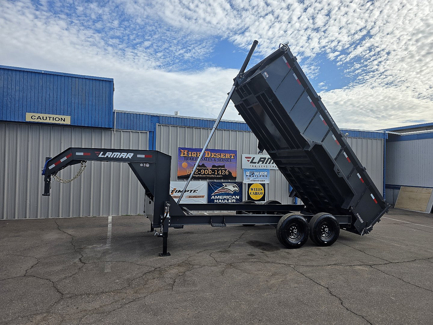 New 2025 Lamar Trailers DT 7x16x3- Telescopic Dump- 14k GVWR- 36" walls