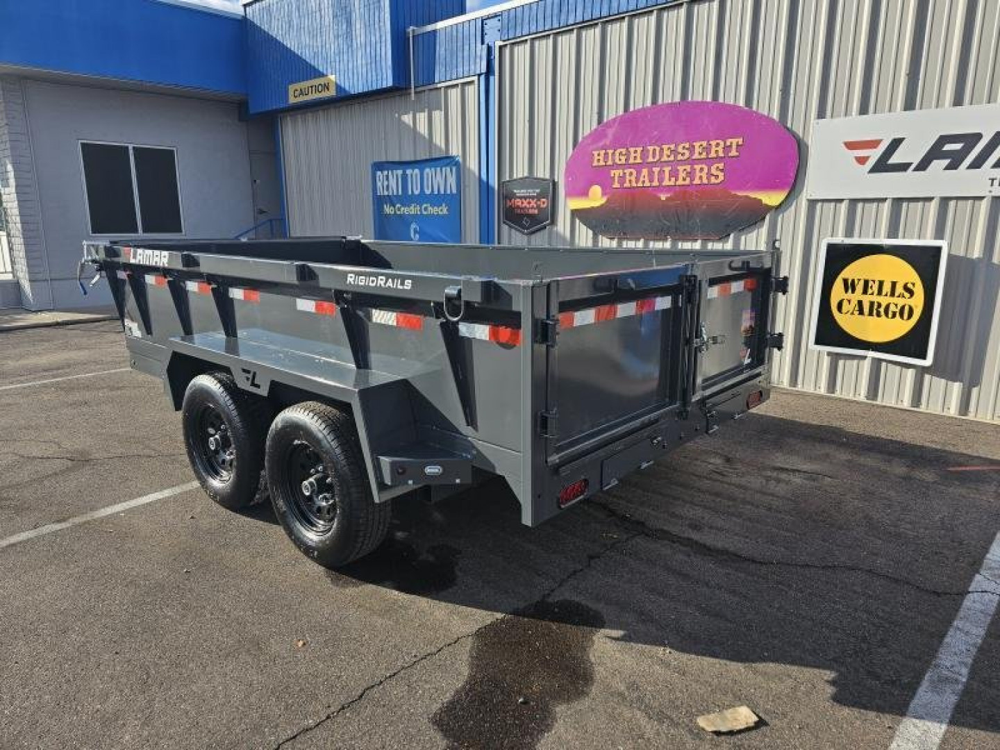 New 2025 Lamar Trailers DM 77x12 Dump trailer Scissor Lift 9990 GVWR