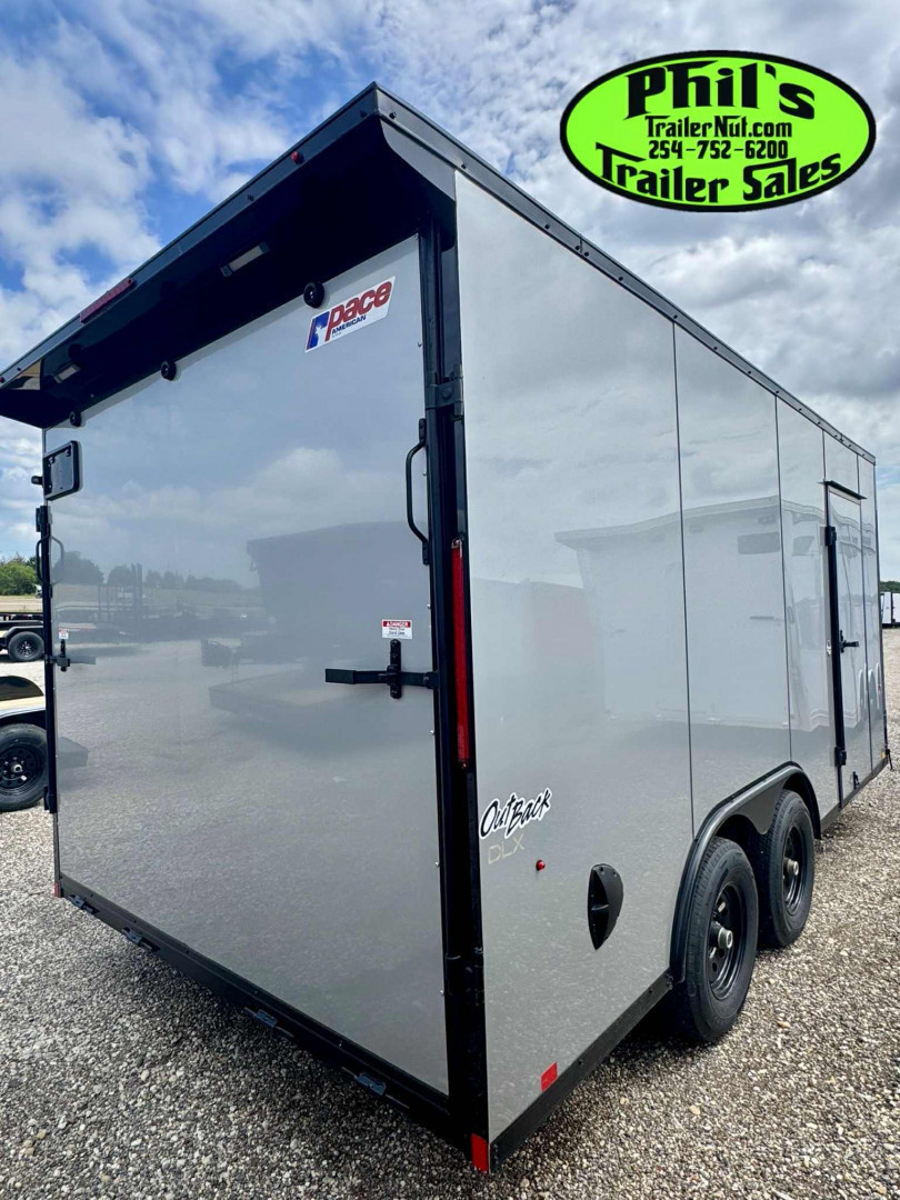 New Pace American 8.5X16 REAR WING SCREWLESS EXTERIOR BLACKOUT Cargo ...