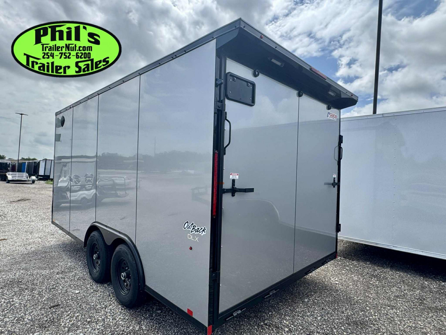 New Pace American 8.5X16 REAR WING SCREWLESS EXTERIOR BLACKOUT Cargo ...
