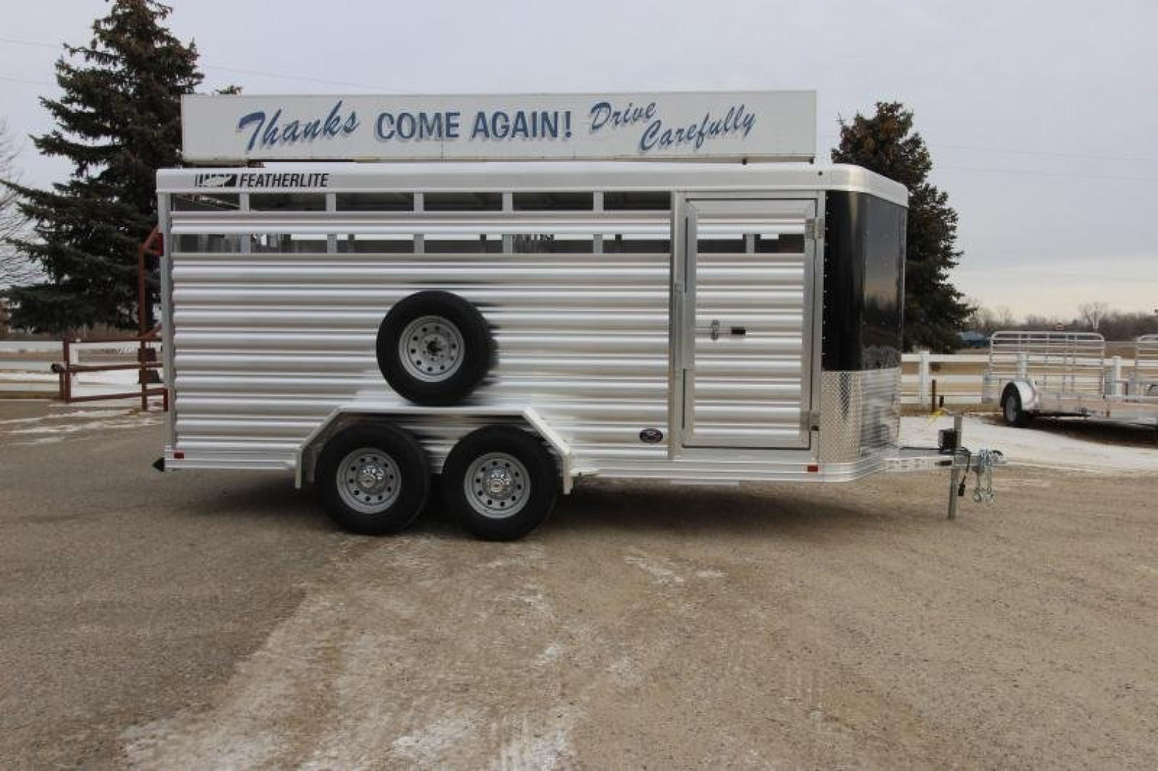 New 2025 Featherlite 8107 16' BP Stock / Stock Combo Trailer