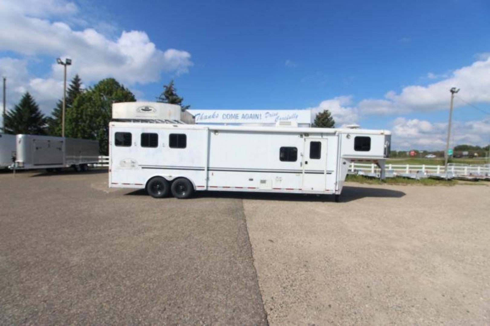 Used 2004 Bison Trailers 3HR 13' LQ Horse Trailer for sale in Elko, MN