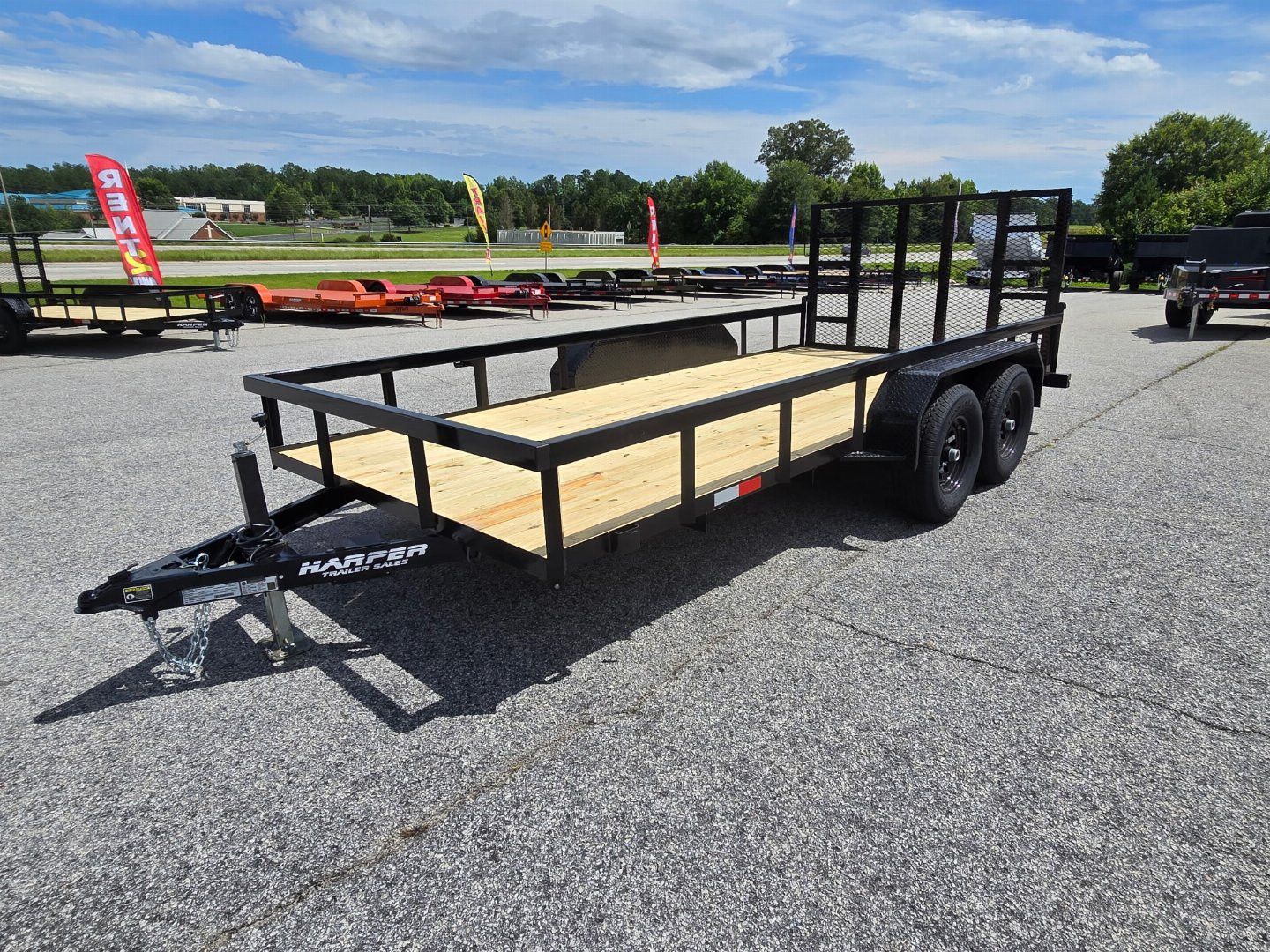 New 2025 10K GPS 7X16 TANDEM AXLE UTILITY TRAILER WITH HD JACK AND GATE ...