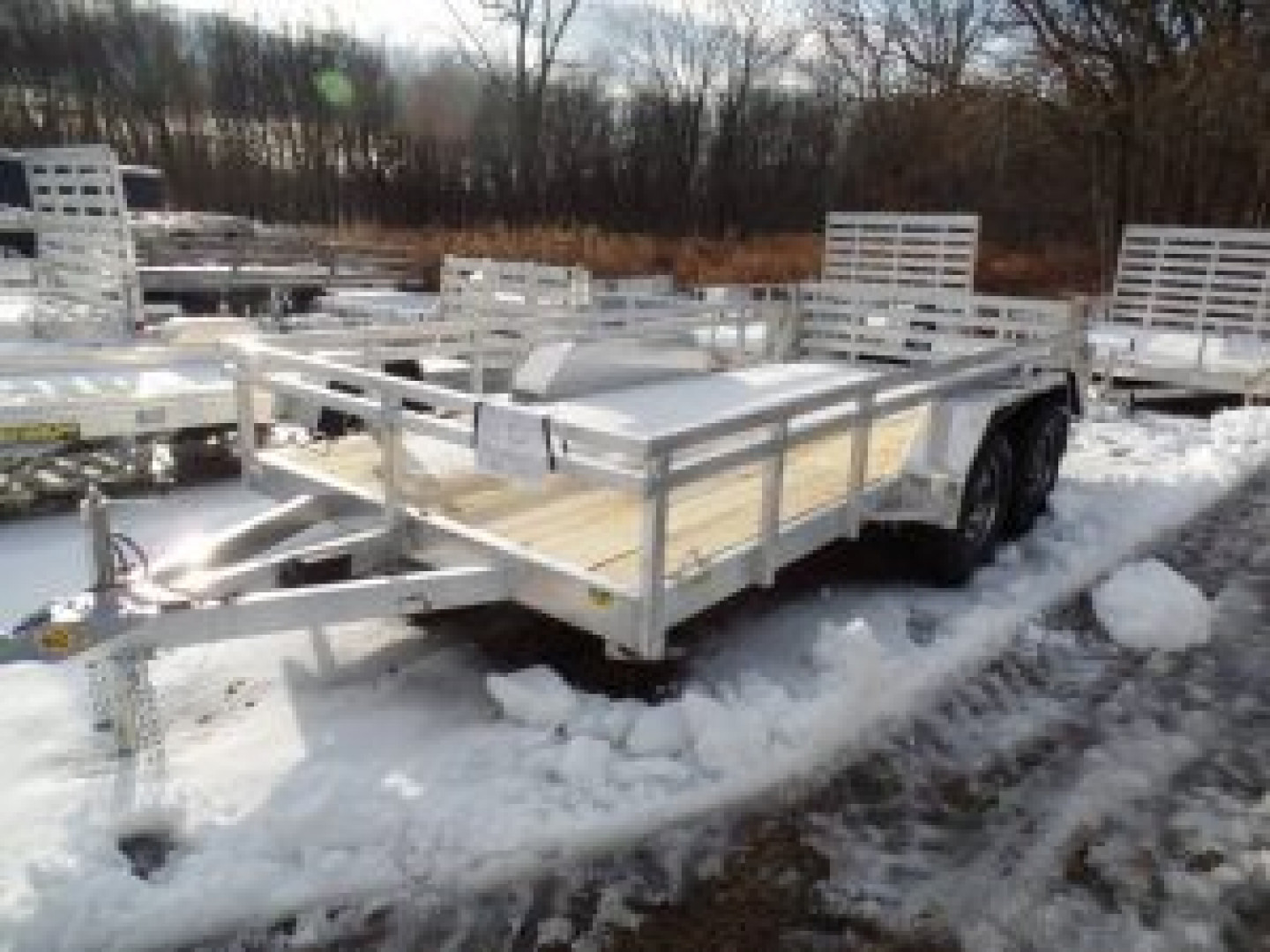 New HD Aluminum Frame Open Utility Trailer , with Wood Deck, Bifold ...