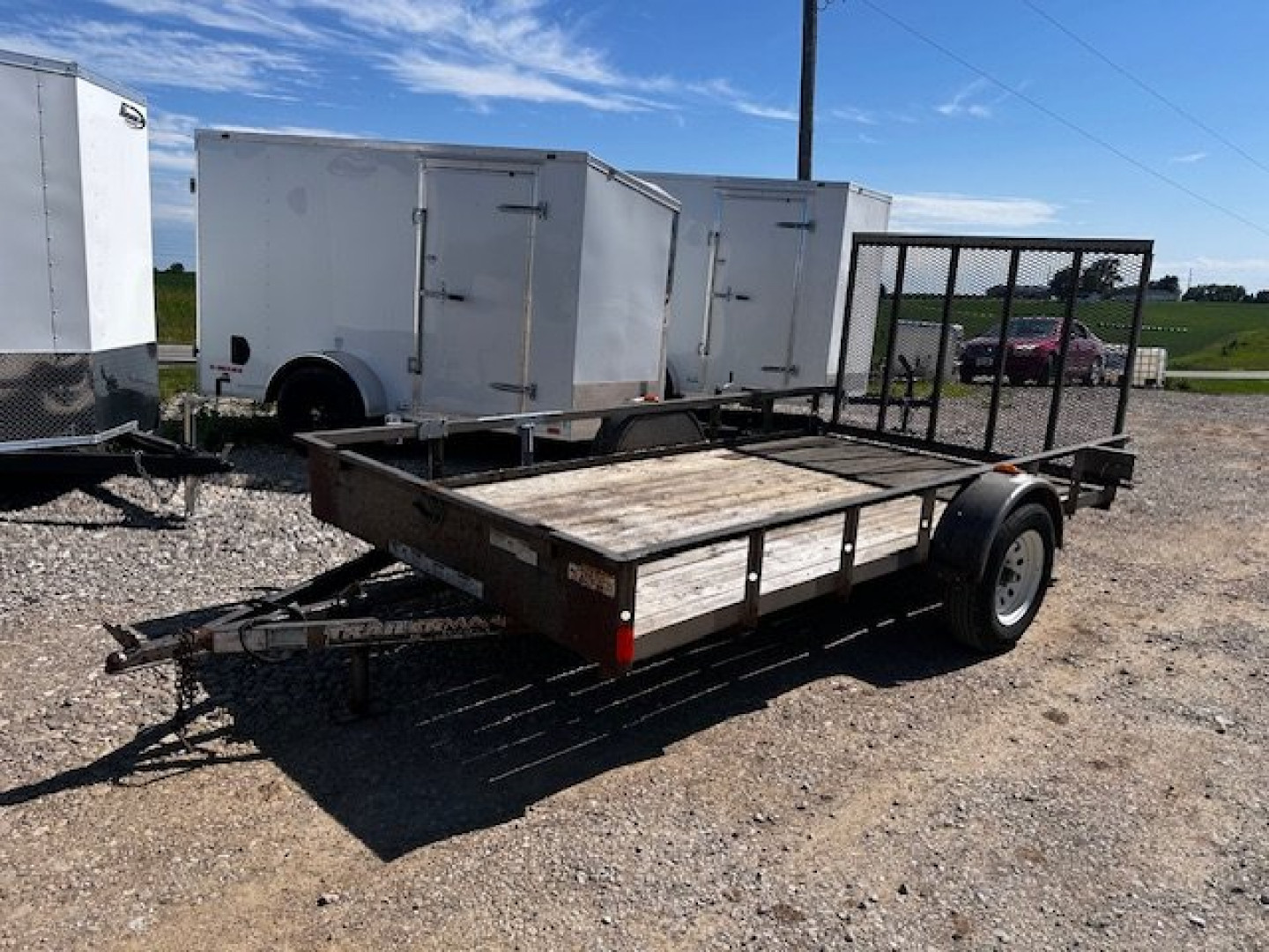 Used 2006 Trailerman 76"x12' SA Rear gate Utility Trailer