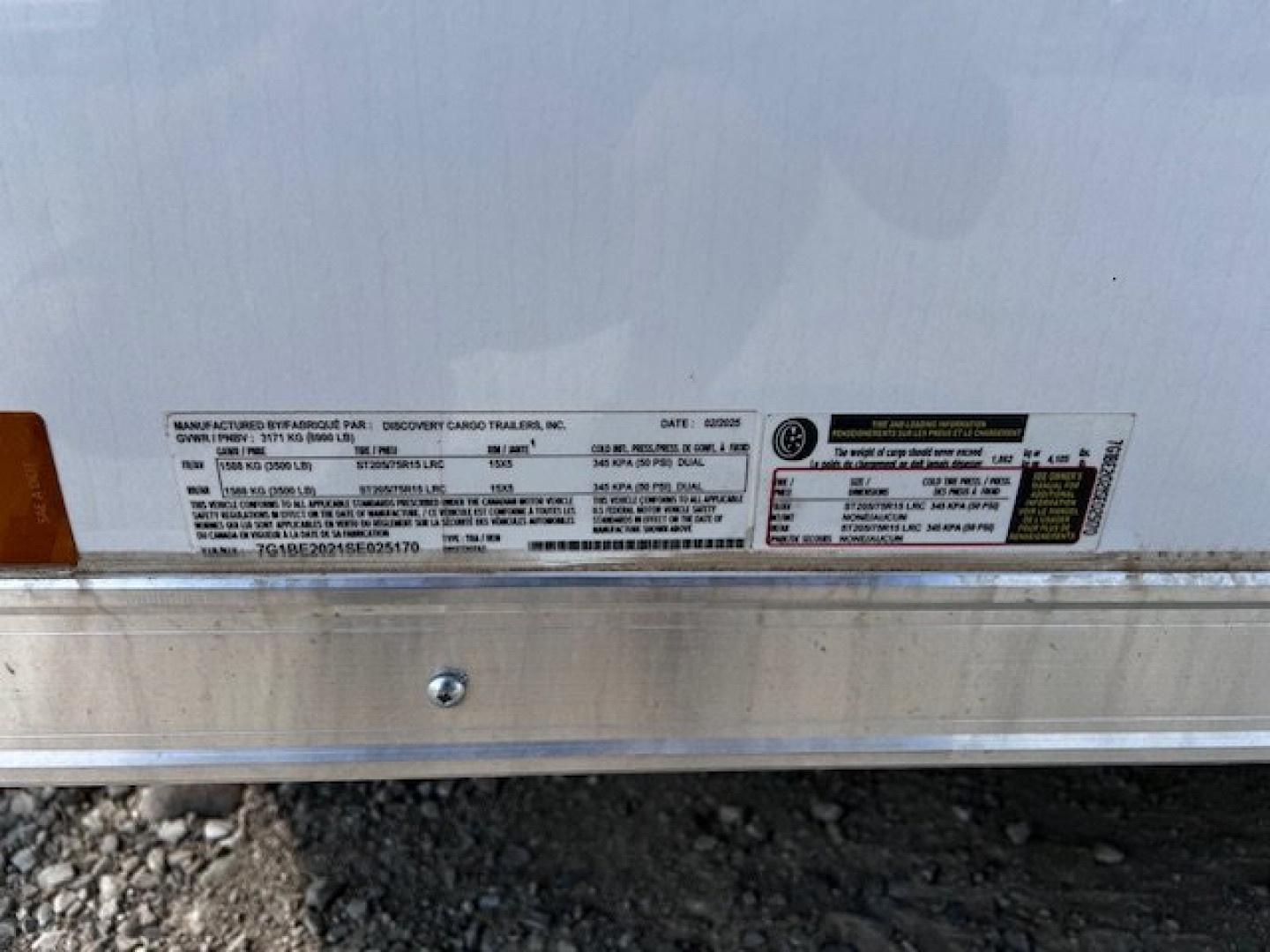 New 2025 Discovery Trailers 7X20 .080 ALUMI-TEC EXTERIOR ENCLOSED CARGO for sale in Grinnell, IA