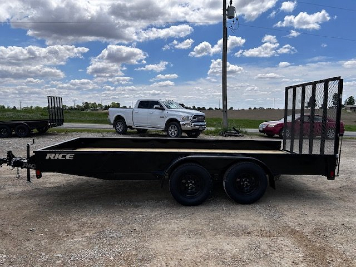 New 2025 Rice Trailers TST 82"X16' TANDEM AXLE SOLID SIDE 5' GATE ...