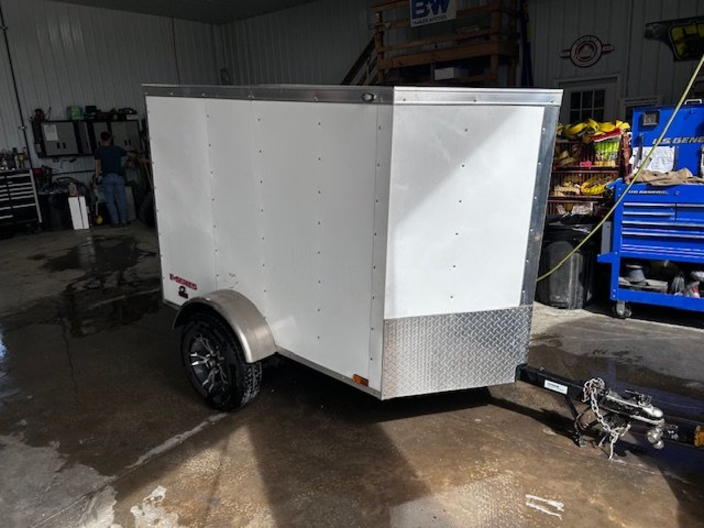 Used 2018 Cargo Mate 4X6 , REAR SWING DOOR, ALUM WHEELS, 2,000 GVWR ...