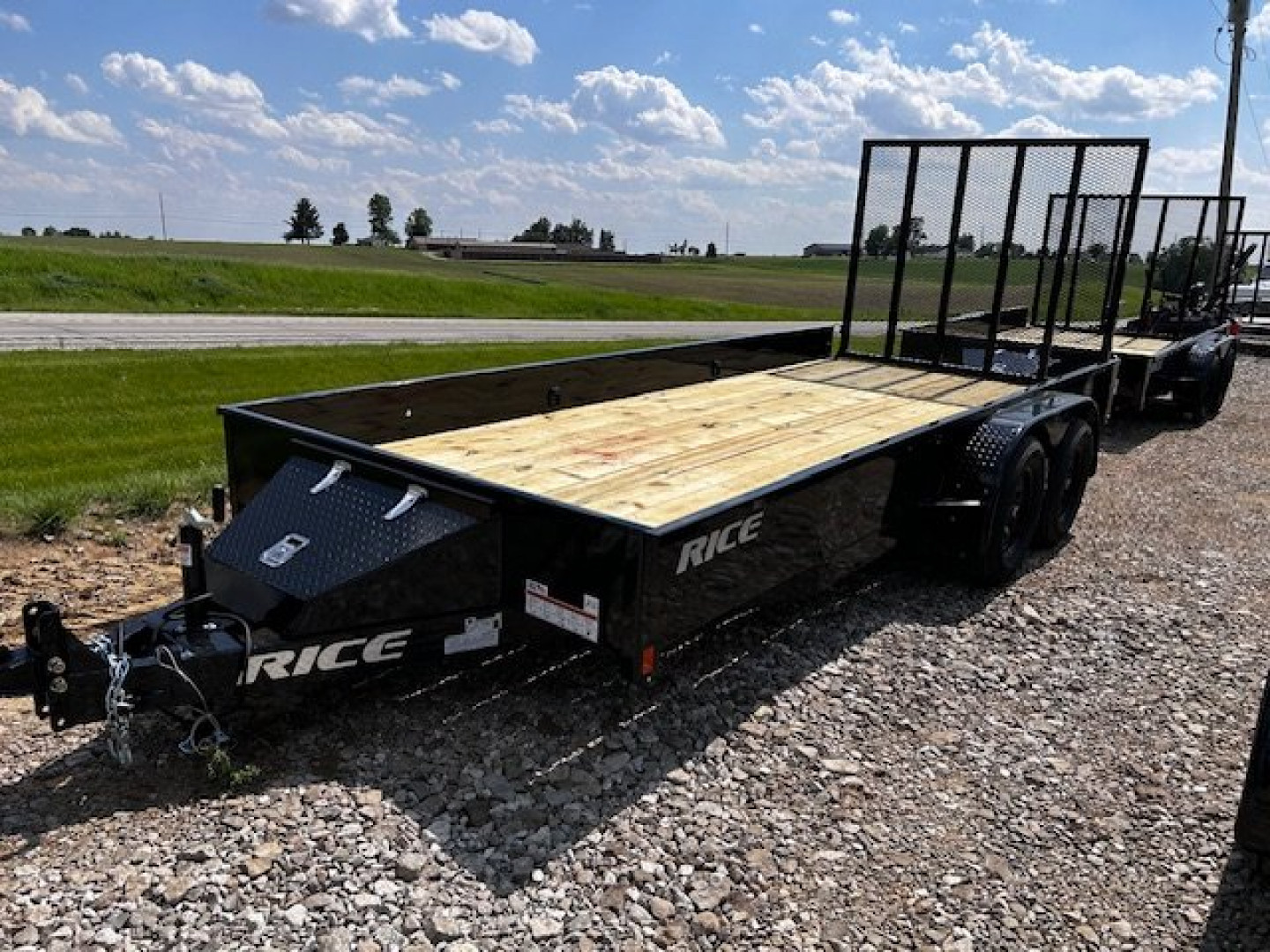 New 2024 Rice Trailers TST 76"X16' TANDEM AXLE SOLID SIDE 5' GATE ...