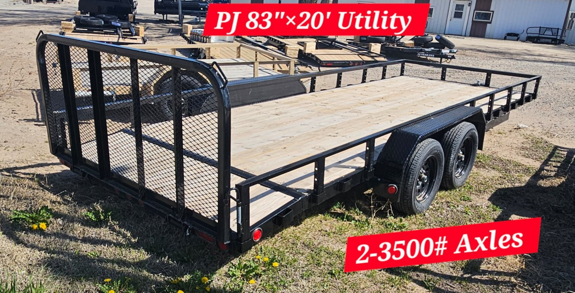 New 2025 PJ TRAILERS 83" x 20' Utility Trailer for sale in St John, KS