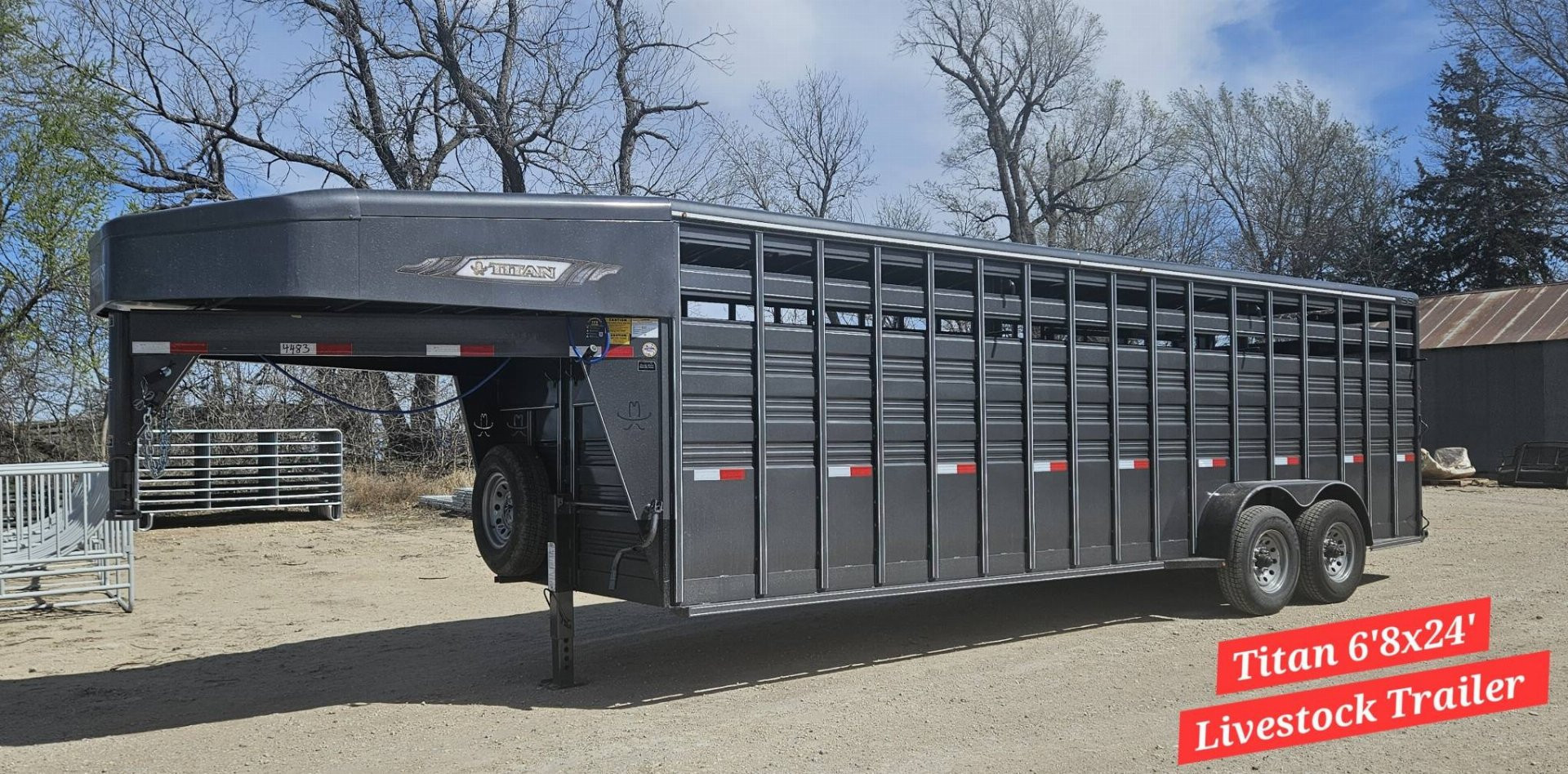New 2025 TITAN TRAILER Standard 6'8 x 24' Stock Trailer for sale in St ...